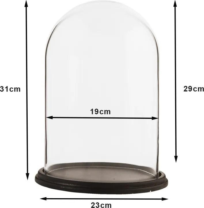 Podnos s poklopem na potraviny/dekorace - Ø 23*31 cm
