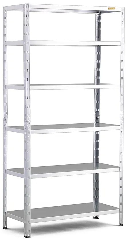 Policový regál Trestles Limited RP5 1800x900x400, nosnost 420 kg, 6 polic, pozinkovaný