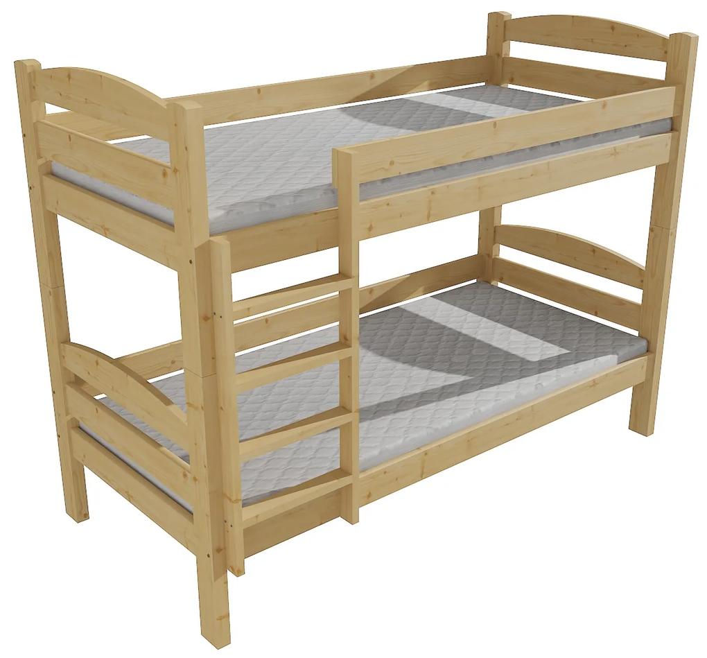 Vomaks Patrová postel PP 015 Rozměr: 90 x 180 cm, Barva: moření dub, Prostor mezi lůžky: 80 cm
