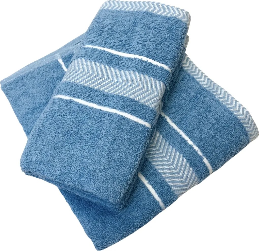 Froté ručník deluxe Maroko modrý 30x50cm TiaHome