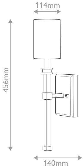 Hinkley HK-MOORE-WB1-HB - Nástěnné svítidlo MOORE 1xE14/40W/230V zlatá