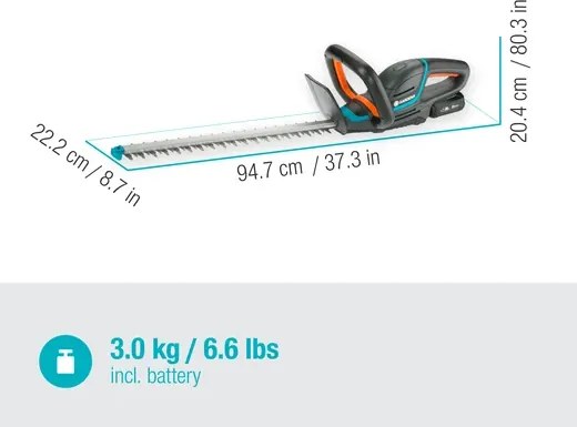 © 2026 GARDENA Akumulátorové nůžky na živý plot ComfortCut 50/18V P4A set