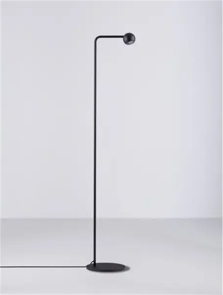 LED černá stojací lampa Sfera