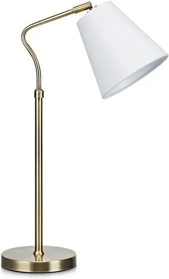 Stolní lampa v bílo-zlaté barvě Markslöjd Tindra
