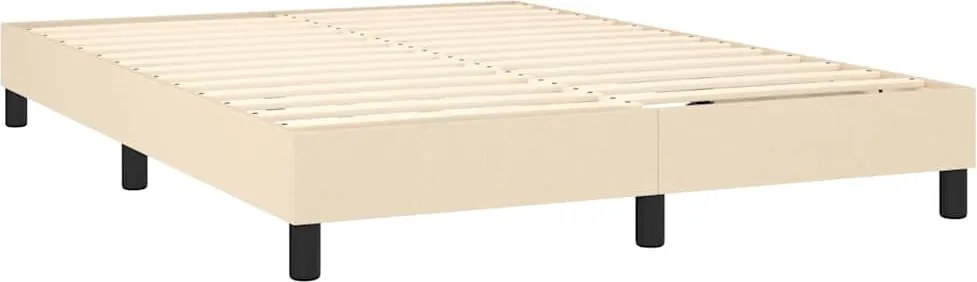 Rám postele s boxspringem krémový 140 x 200 cm textil 3120521