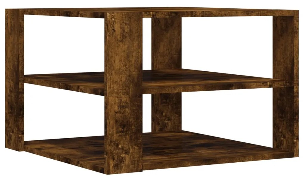 Konferenční stolek kouřový dub 59,5x59,5x40 cm kompozitní dřevo - Default Title