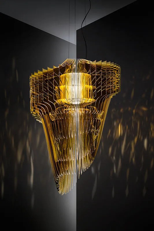 SLAMP: ARIA, závěsné svítidlo SLAMP by Zaha Hadid Barva: Zlatá, Velikost: M