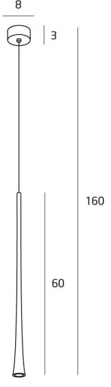 MAXLIGHT P0373 - LED Lustr na lanku COFFEE LED/7W/230V pr. 3 cm černá