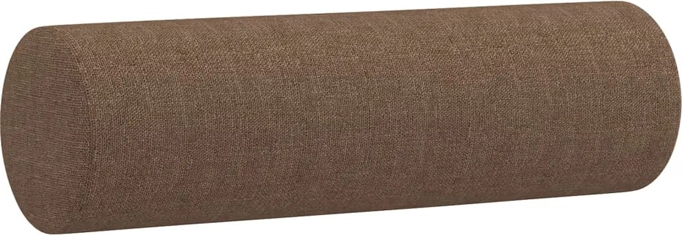 3místná pohovka s polštáři hnědá 180 cm textil 3200793