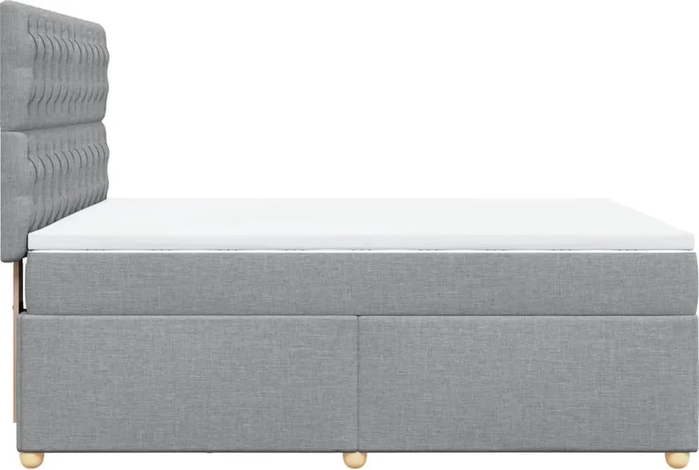 Box spring postel s matrací světle šedá 140 x 190 cm textil 3293582