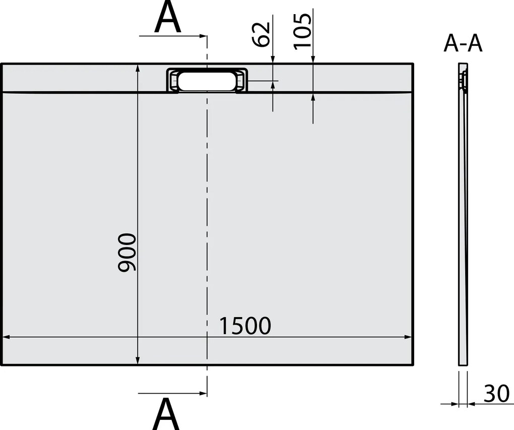 Polysan Kazuko sprchová vanička 150 x 90 cm litý mramor bílá 40344