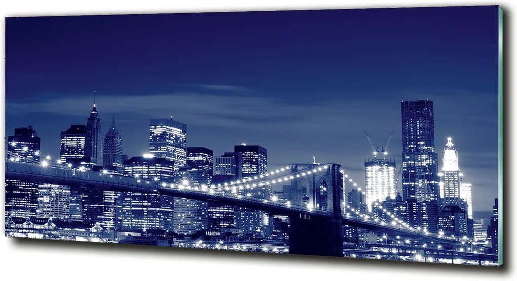 Moderní skleněný obraz z fotografie New York noc