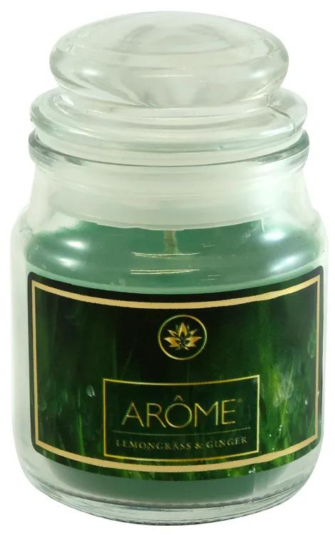 Arôme Malá vonná svíčka ve skle, 85g, Citrónová tráva & Zázvor