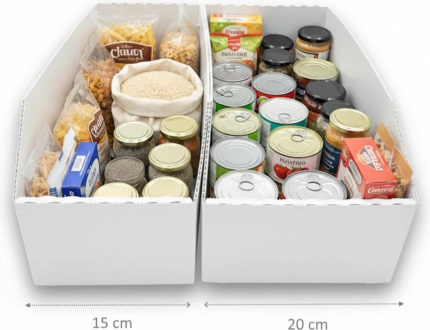 usporadejto.cz Úložný box, plastový 15x50x16cm - do spíže i do skříně KARTONPLAST - BÍLÝ