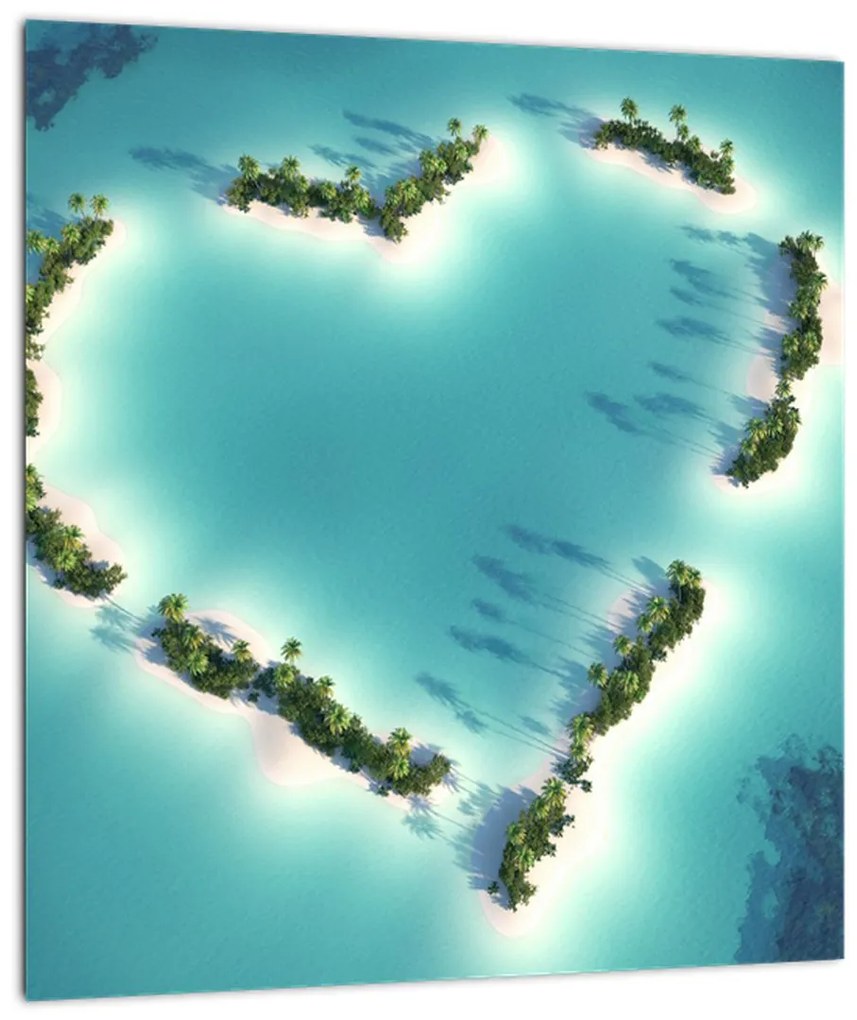 Obraz - Ostrovy srdce (30x30 cm)