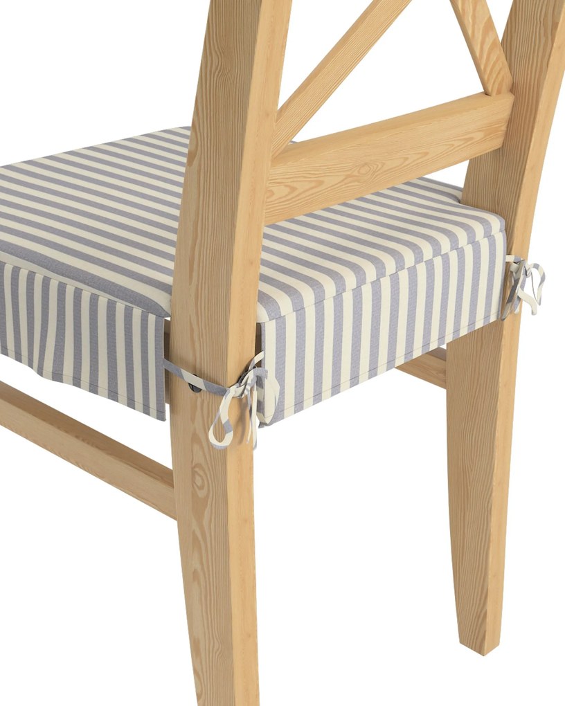 Sedák na židli IKEA Ingolf barva tmavě modrá látka vzorované
