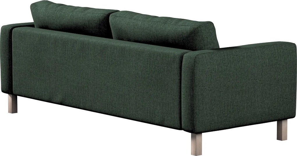 Potah na pohovku IKEA Karlstad, 3-místná, rozkládací barva zelená látka pletený vzor