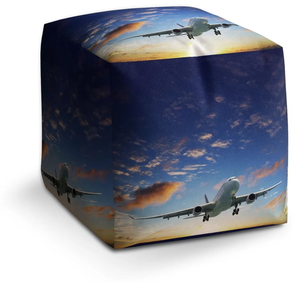 Sablio Taburet Cube Letadlo 2: 40x40x40 cm