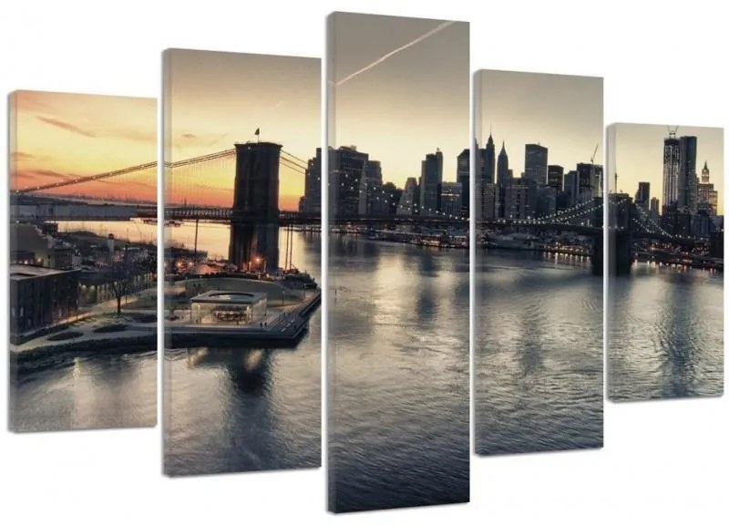 CARO Obraz na plátně - Brooklyn Bridge In New York 150x100 cm