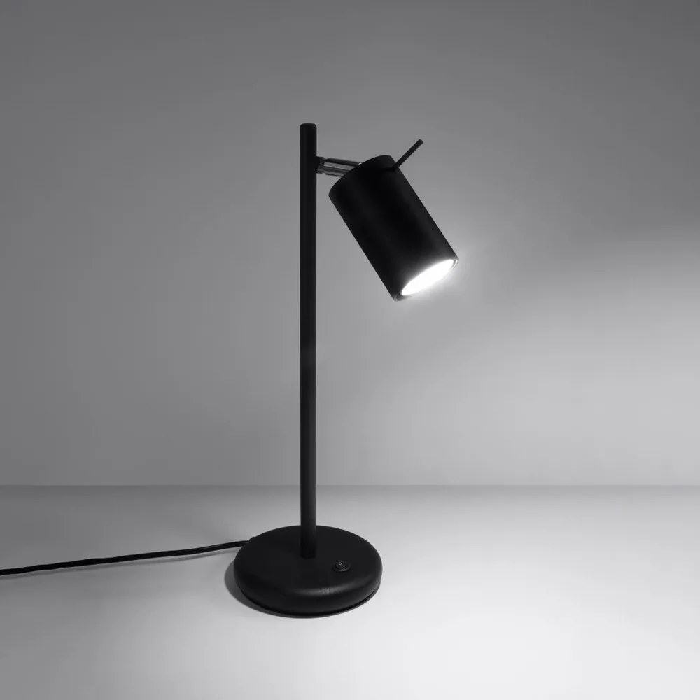 Černá kovová stolní lampa (výška 43 cm) Etna – Sollux