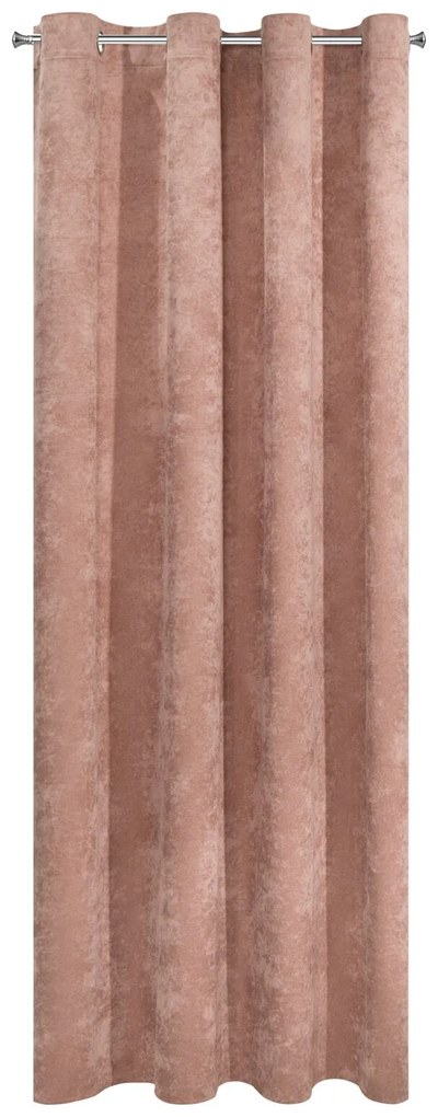 ZATEMŇOVACÍ ZÁVĚS NA KROUŽCÍCH ANISA 140X250 CM STARORŮŽOVÁ