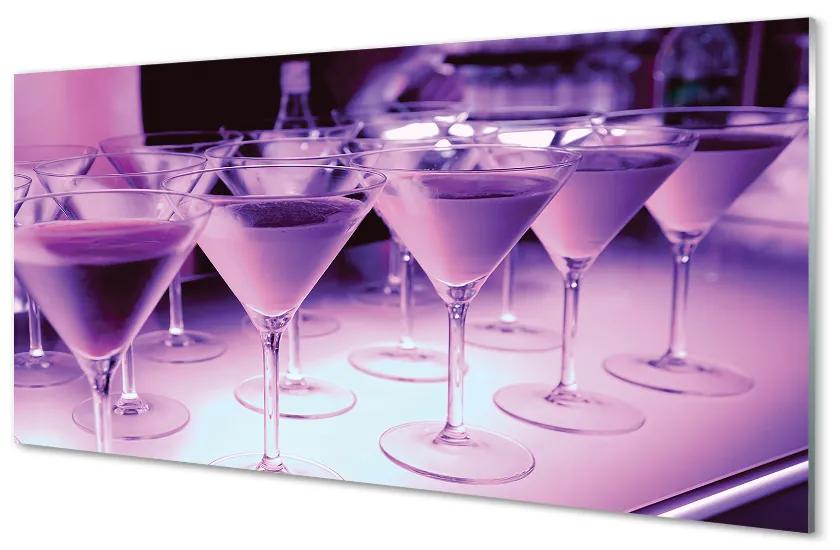 akrylový obraz Koktejly v brýlích 120x60 cm