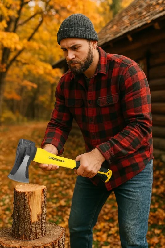Štípací sekera na dřevo 1000g 45cm silná hlava z uhlíkové oceli