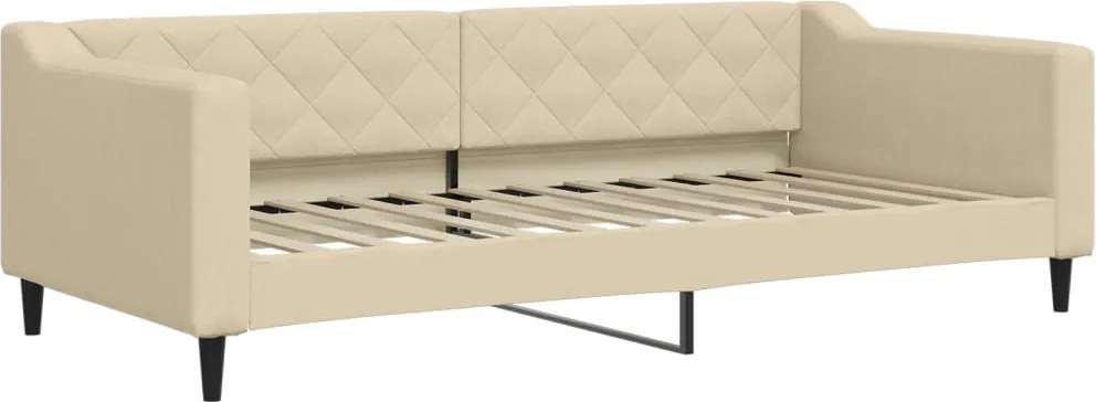 Válenda s přistýlkou a matracemi krémová 90 x 200 cm textil 3197448