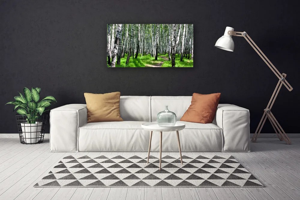 Obraz na plátně Stromy Tráva Příroda 100x50 cm