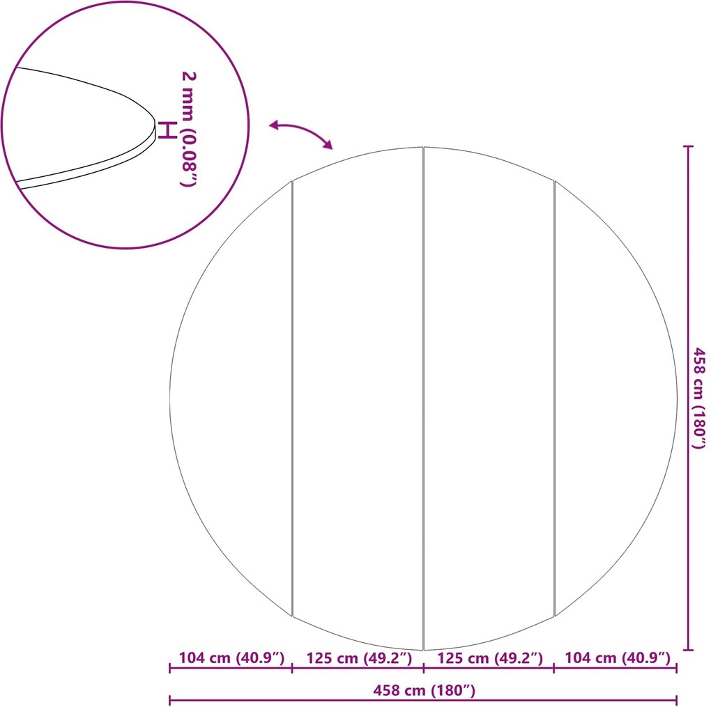 vidaXL Podložka pod bazén Ø 458 cm (2 mm) Kulatý Netkaná tkanina Černá