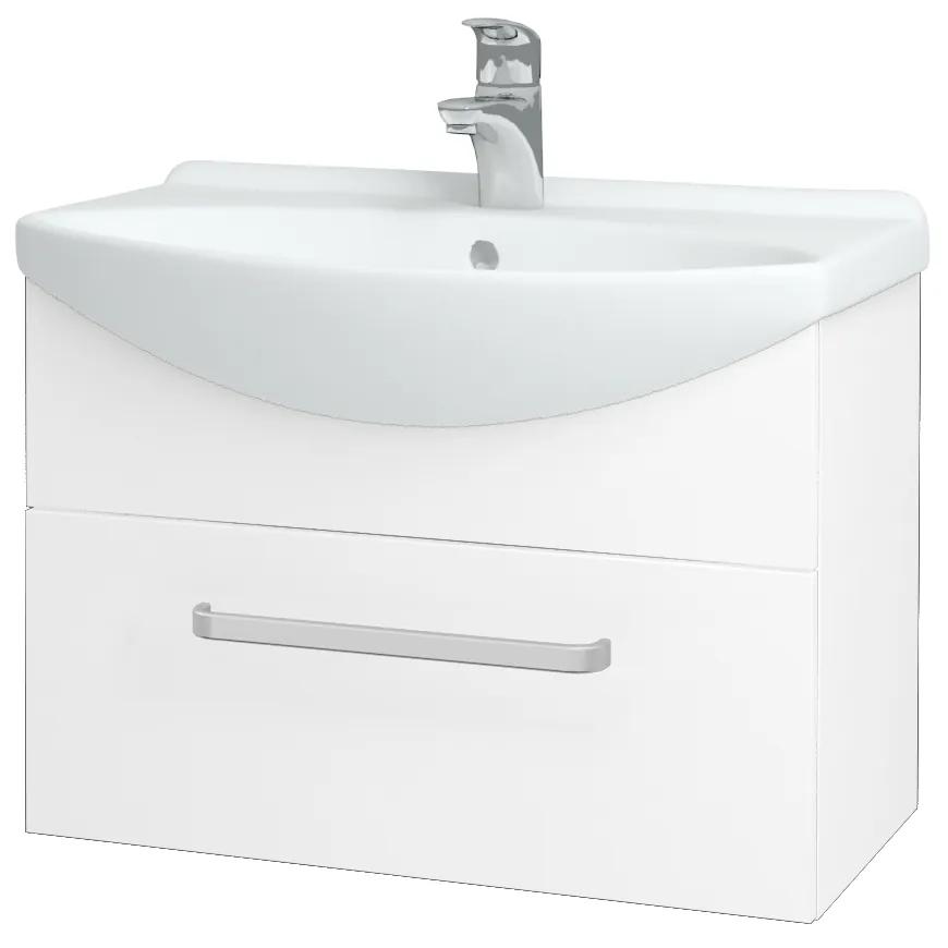 Dřevojas Koupelnová skříň TAKE IT SZZ 65 Varianta: N01 Bílá lesk / Úchytka T02 / N07 Stone