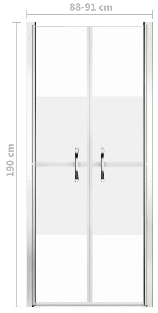vidaXL Sprchové dveře polomatné ESG 91 x 190 cm