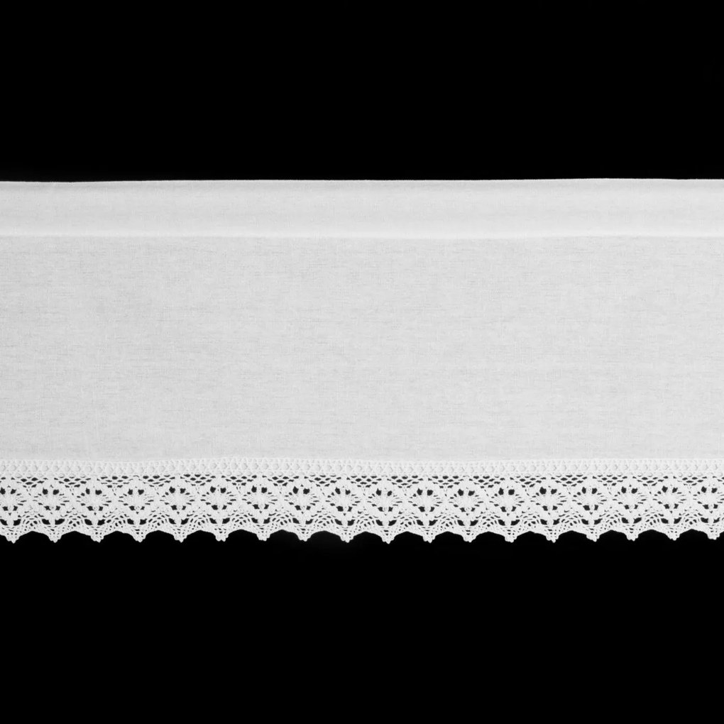 KRÁTKÁ ZÁCLONA NA PÁSCE CLARIE 150X30 CM BÍLÁ