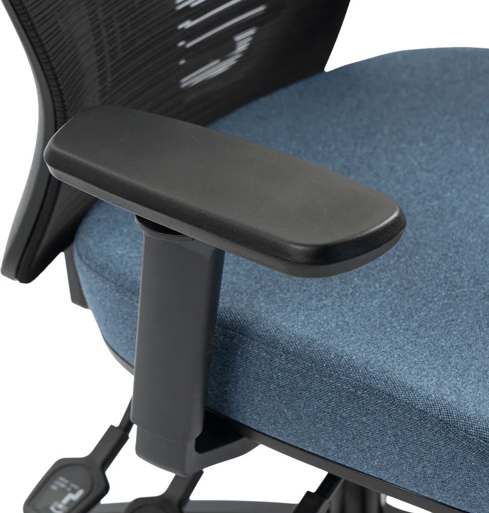Ergonomická kancelářská židle MERTON - modrá síťovina