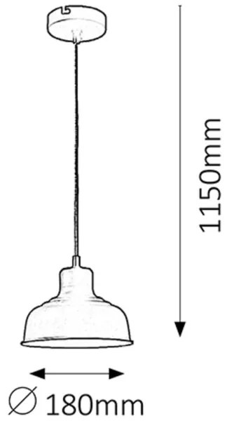 Rabalux 2789 - Lustr OWEN 1xE27/60W/230V