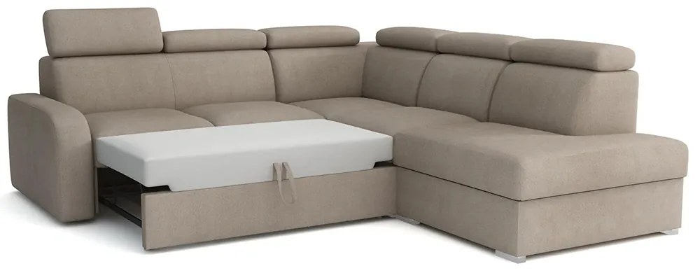 Sedací souprava OSLO L | 250x265 cm | rozkládací + 2x úložný prostor | polohovatelné záhlavníky | VÝBĚR TKANIN