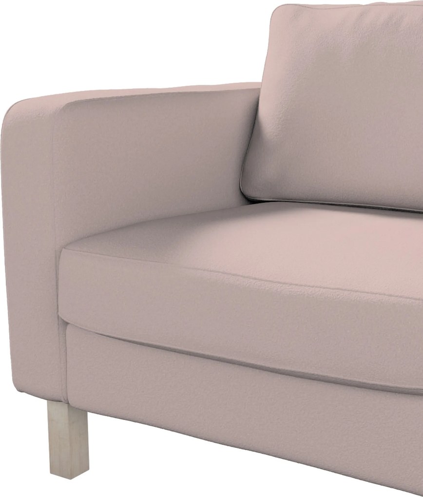 Potah na křeslo IKEA Karlstad, krátký barva růžová látka pletený vzor
