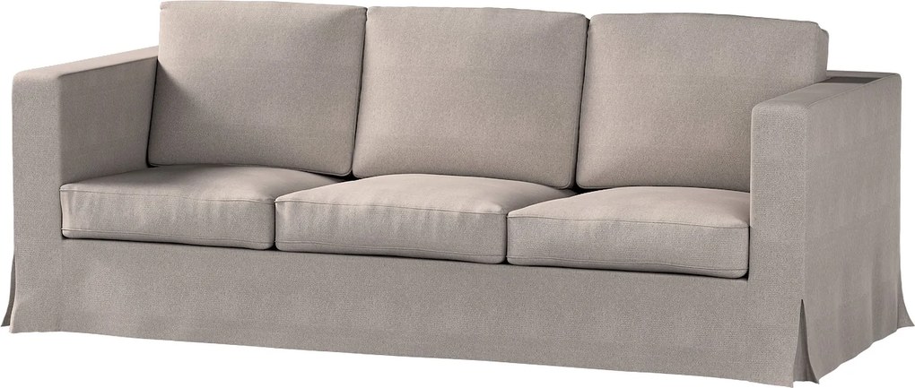 Potah na pohovku IKEA Karlanda 3-místná nerozkládací, dlouhý barva béžová látka pletený vzor