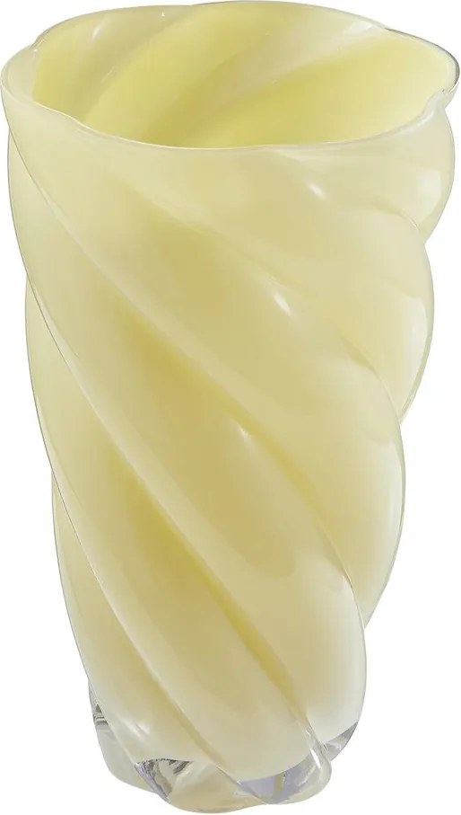 SWIRL Váza 30 cm - žlutá