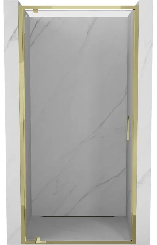 Mexen Exo, výklopné sprchové dveře 70 cm, čiré sklo, zlatá, 8181-070-000-50-00