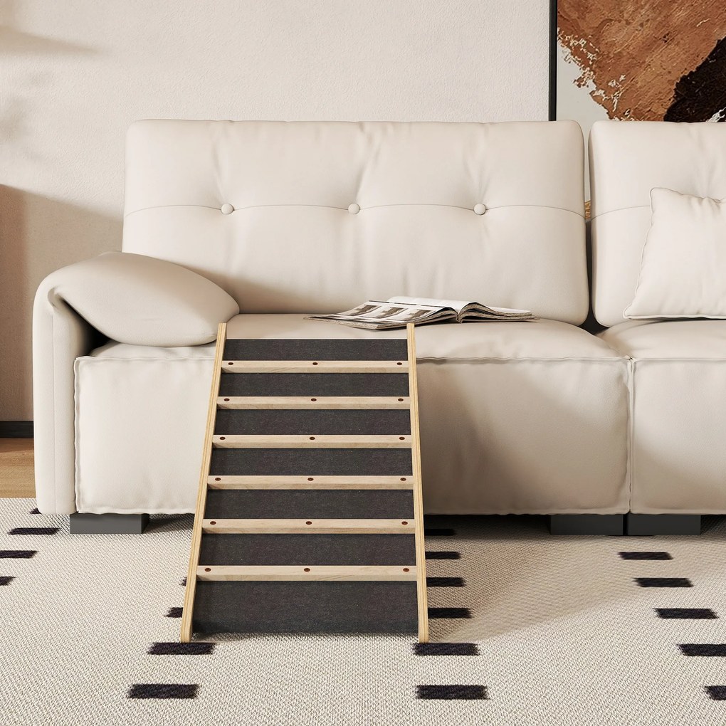 PawHut rampa pro psy protiskluzová pomůcka pro vstup do kufru auta do 20 kg pro středně velké psy 90x40x45cm lehká a stabilní | Aosom.de