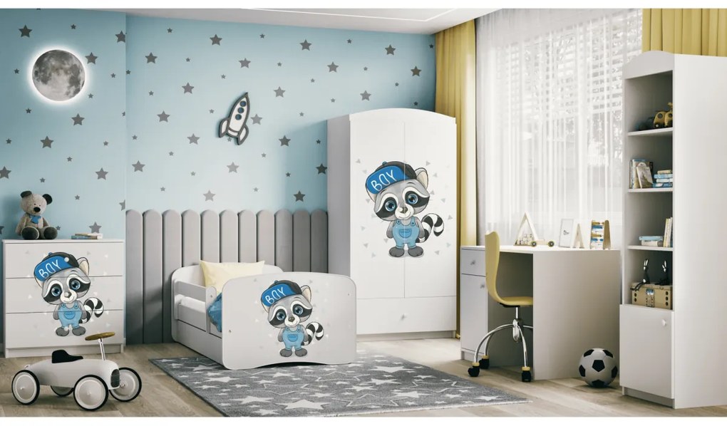 Dětská skříň Babydreams 90 cm mýval bílá