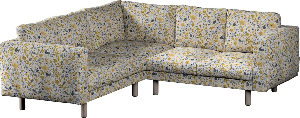 Potah na pohovku IKEA Norsborg rohová 4-místná barva žlutá látka pletený vzor, vzorované