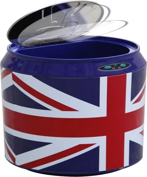 Bezdotykový odpadkový koš 30l nápojová plechovka UK vlajka