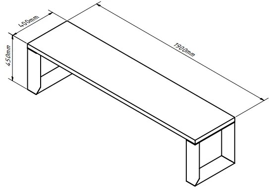 Wuders Lavice Nil Velikost: 1600 x 450 mm 1600 x 450 mm