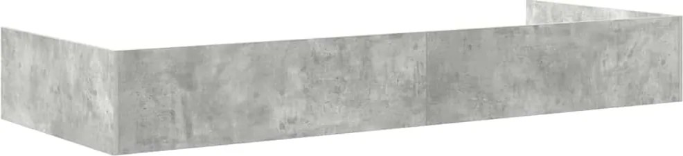 Rám postele s čelo Betonově šedá 90 x 200 cm Kompozitní dřevo 3335232
