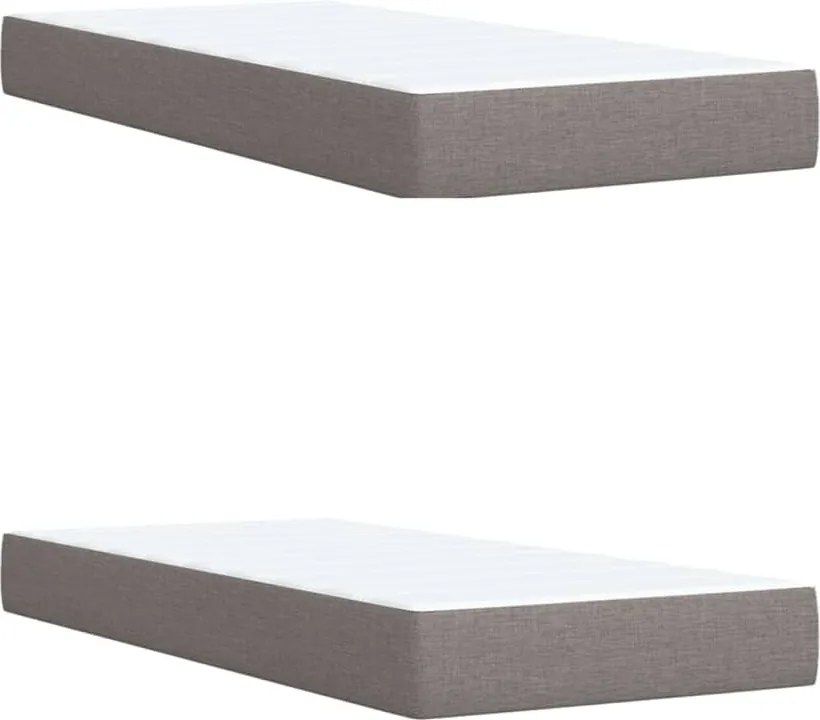 Box spring postel s matrací taupe 200x200 cm textil 3290606