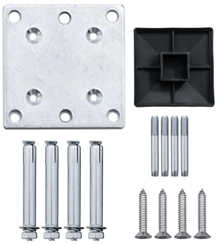 vidaXL Marketos Zahradní plot dřevoplast 175 x 186 cm hnědý