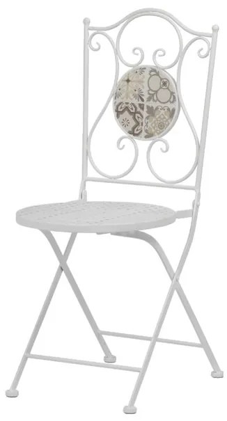 Sconto Zahradní židle US1001 bílá/mozaika