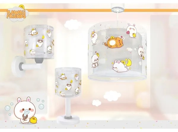 Dalber 41761E - LED Dětská lampička KAWAII FRIENDS 1xG4/4W/230V šedá